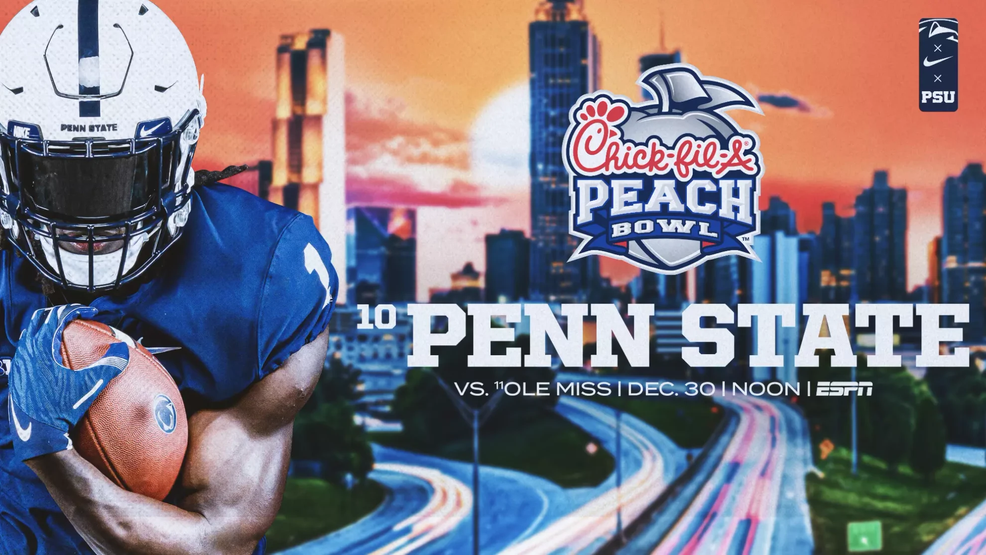 No. 10 Football to Face No. 11 Ole Miss in Chick fil A Peach Bowl Penn State Official Athletics Website