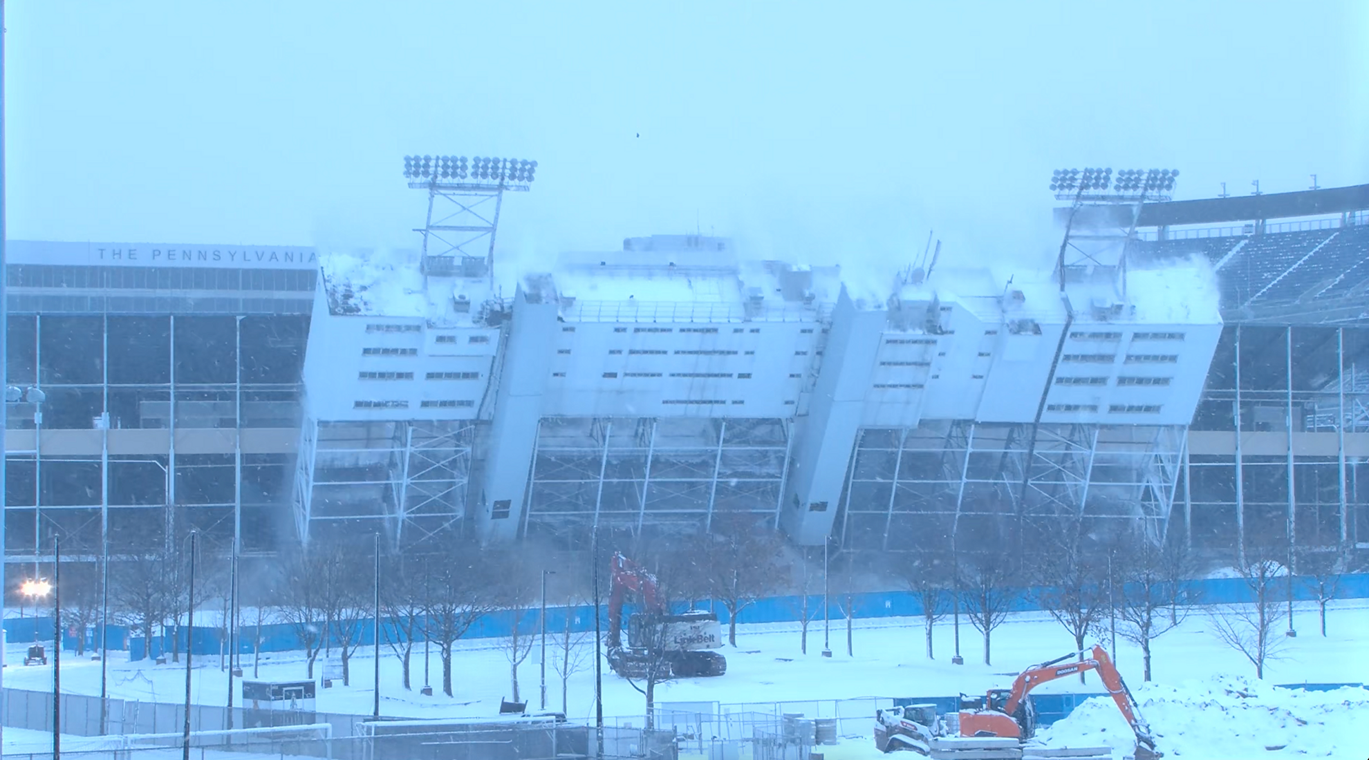 Beaver Stadium West Press Box Felling - Jeffrey Field - Penn State - Official Athletics Website