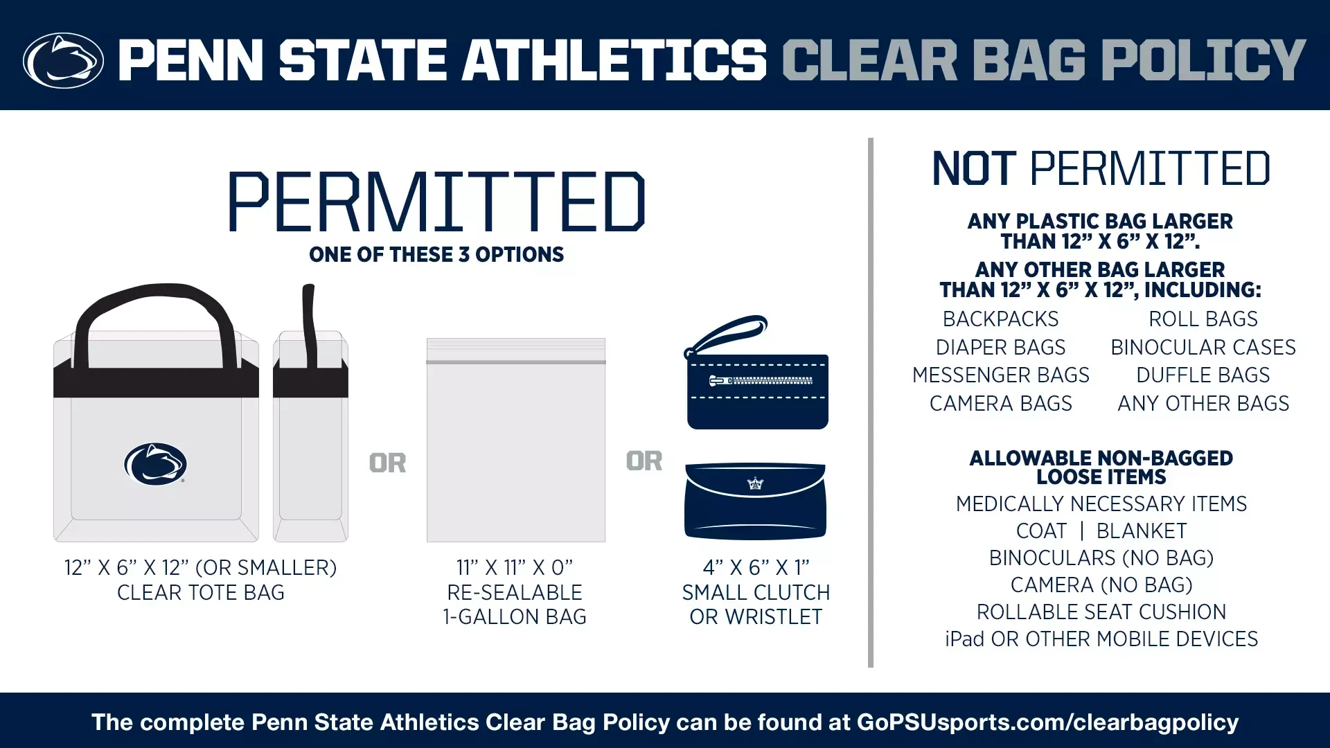 Fans Encouraged to Review Updated University Bag Policies for Athletics ...