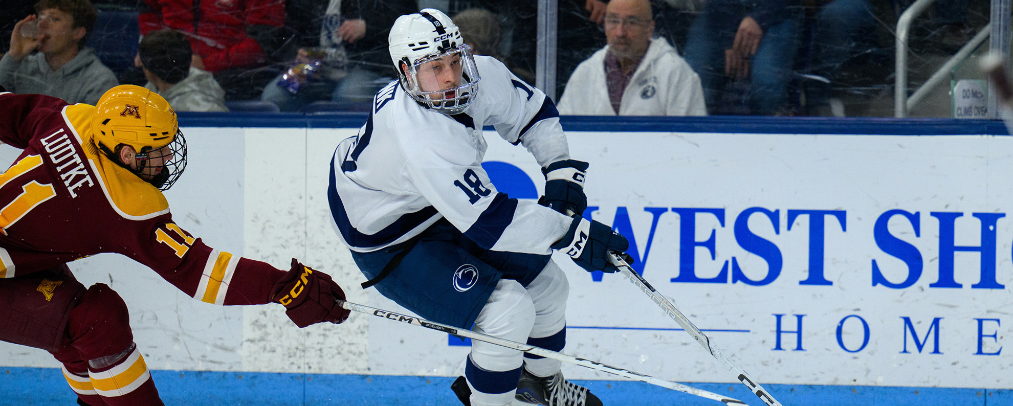 Fink Hits 100-Point Milestone as No. 9 Men's Hockey Sweeps Minnesota ...